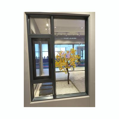 China New Design Double Glaze Aluminum Hinge Use Casement Window For Room Glass Window for sale