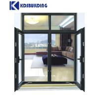 China New Design Double Glaze Aluminum Hinge Use Casement Window For Room Glass Window for sale
