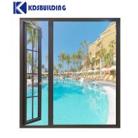 China New Design Double Glaze Aluminum Hinge Use Casement Window For Room Glass Window for sale