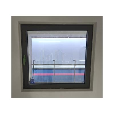 China Small Awning Storm Bathroom Full Opening Aluminum Ventilation Glass Top Hung Window Roof Window for sale