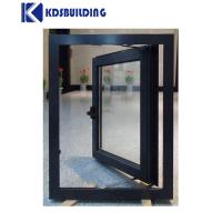 China KDSBuilding Aluminum Temper Glass Triple Glaze Storm Lock Handle Casement Swing Aluminum Windows With Thermal Break for sale