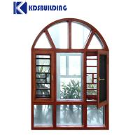 China KDSBuilding High Quality Dark Brown Frame Large Sizes Aluminum Window With Grid Design And Insulated Glass for sale