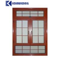 China KDSBuilding High Quality Dark Brown Frame Large Sizes Aluminum Window With Grid Design And Insulated Glass for sale