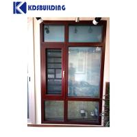 China KDSBuilding High Quality Dark Brown Frame Large Sizes Aluminum Window With Grid Design And Insulated Glass for sale