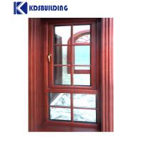 China KDSBuilding High Quality Dark Brown Frame Large Sizes Aluminum Window With Grid Design And Insulated Glass for sale