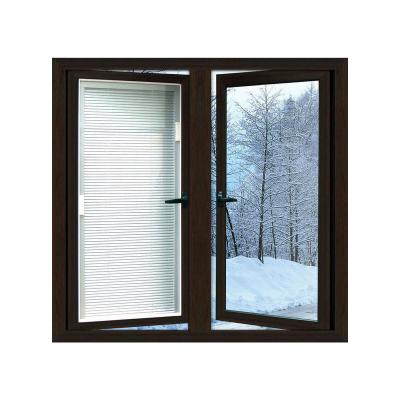 China Interior Aluminum Triple Glaze Storm Proof Security Casement Bathroom Ventilation Window Materials for sale