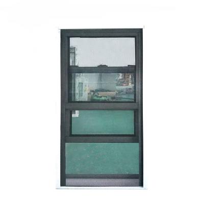 China Thermal Break Aluminum Profile Double Hung Windows For Houses With Glazing Glass Black Aluminum Frame Windows Doors for sale