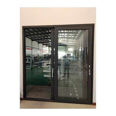 China KDSBuilding Simple Top Quality Design Glazing Glass Black Aluminum Frame Sliding Windows And Doors for sale