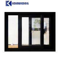 China KDSBuilding Simple Top Quality Design Glazing Glass Black Aluminum Frame Sliding Windows And Doors for sale