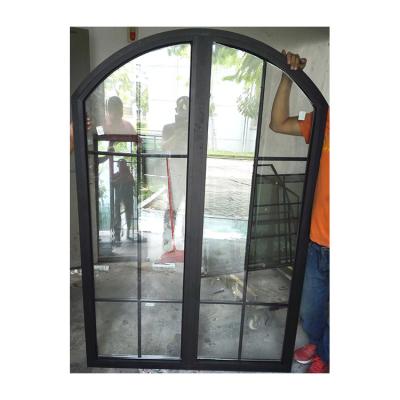 China KDSBuilding Luxury New Residential Windows Aluminum Window With Arch In The Top And Grid For Houses for sale