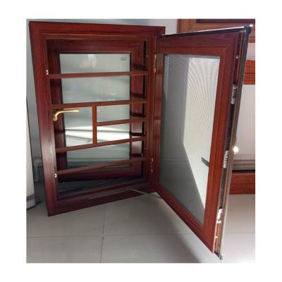 China KDSBuilding Bullet Proof Glaze Triple Glass Door And Windows Trade Aluminum Window With Wood Colour for sale