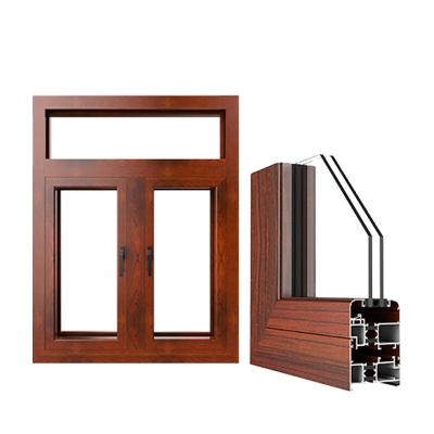 China Soundproof Double Glazed Insulated Design High Impact Energy Efficiency Aluminum Casement Window for sale