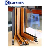 China KDSBuilding Windows Gold Metal Mesh Security Vertical And Horizontal Grill Double Casement Aluminum Window for sale