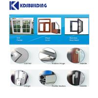 China KDSBuilding Windows Gold Metal Mesh Security Vertical And Horizontal Grill Double Casement Aluminum Window for sale