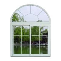 China KDSBuilding Modern Design Arch Half Round Anti Theft Hurricane Impact  Horizontal  Slide Window With Grill for sale