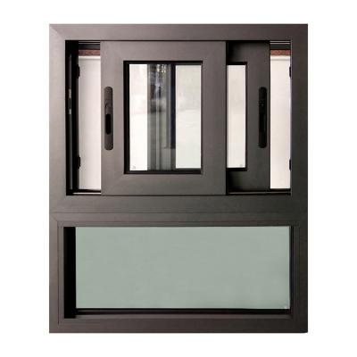 China KDSBuilding Fascinating Small Size Doors And Aluminum Profile Sliding Glass Office Reception Windows for sale