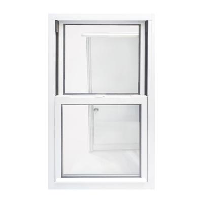 China Vertical Sliding Aluminum Hurricane Impact Bathroom Ventilation Double Hung Window Maintenance for sale