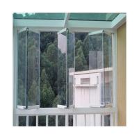China Modern Design Customized Color Folding Aluminum Glass Bifold Accordion Folding Window For Villa for sale