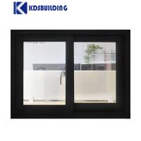 China KDSBuilding Black Frame Aluminium Horizontal Outside Sliding Window Grill Design In Windows for sale