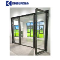 China KDSBuilding  French Style Design Aluminium Arch Casement Window And Doors With Black Frame Thermal Brake Glass for sale