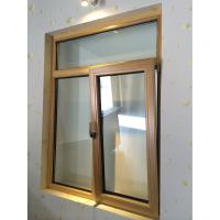 China KDSBuilding New Design Champagne Color Frame Double Tempered Glass Aluminium Tilt And Turn Window For Home for sale