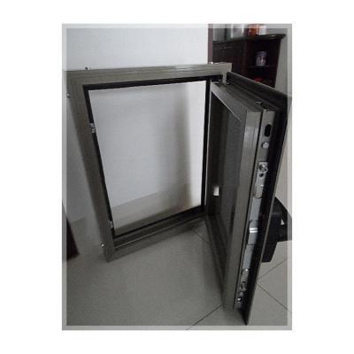 China KDSBuilding Thermal Bridge Black Color Aluminum Frame Casement Window For Office With Iron Window Grill for sale