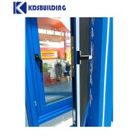 China Thermal Break Ultra Slim Double Hurricane Impact Glass Aluminum Frame Casement Window With Germany Hardware for sale