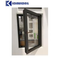 China Narrow Frame Hurricane Impact Burglar Proof Double Tempered Glaze Aluminum Casement Window For Home for sale