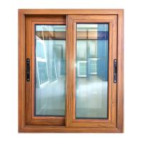 China Good Quality KDSBuilding Certified Nfrc American Aluminum Sound Insulation Sliding Window With Wooden Color for sale