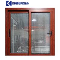 China Good Quality KDSBuilding Certified Nfrc American Aluminum Sound Insulation Sliding Window With Wooden Color for sale