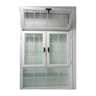 China KDSBuilding White Color Mill Finish French Security Grill Casement Aluminum Bathroom Window Designs for sale