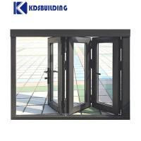 China KDSBuilding Europe Style Tempered Double Glass Slim Profile Folding Aluminium Window  Design In Pakistan for sale