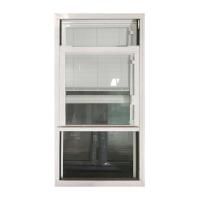 China KDSBuilding Vertical Slide Panel Low E Double Glass Single Hung Aluminum Windows  Frame Design for sale