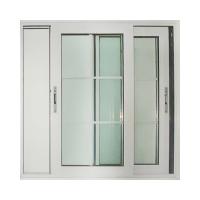 China White Frame Grill aluminium window mesh Burglar Proof System Soundproof Glass  Alloy Sliding Window for sale