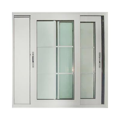 China White Frame Grill aluminium window mesh Burglar Proof System Soundproof Glass  Alloy Sliding Window for sale