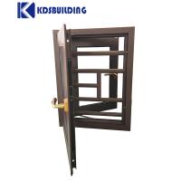 China KDSBuilding Safe Grille Burglar Proof system Triple Glazed Black Frame Aluminum Casement Window for sale