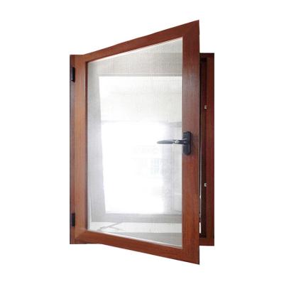 China KDSBuilding Top Design Wooden Color Frame Hurricane Impact Aluminum Tilt And Turn Window for sale