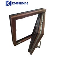 China KDSBuilding Top Design Wooden Color Frame Hurricane Impact Aluminum Tilt And Turn Window for sale
