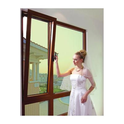 China KDSBuilding Attractive Design Wooden Color Frame Turn And Tilt Aluminum Bathroom Window designs for sale