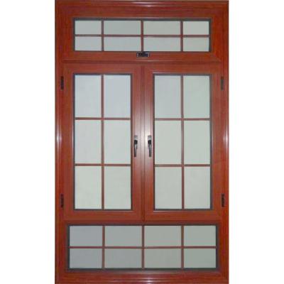 China Hurricane Impact Proof gorilla glass Aluminum Casement Window With Grill Design And Mosquito Net for sale