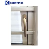 China KDSBuilding Tempered Double glass Champagne Color Frame Aluminum Casement Windows For Super House for sale