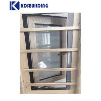 China KDSBuilding Tempered Double glass Champagne Color Frame Aluminum Casement Windows For Super House for sale