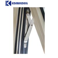 China KDSBuilding Tempered Double glass Champagne Color Frame Aluminum Casement Windows For Super House for sale