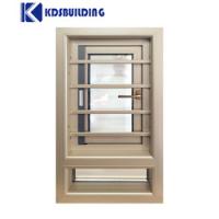 China KDSBuilding Tempered Double glass Champagne Color Frame Aluminum Casement Windows For Super House for sale