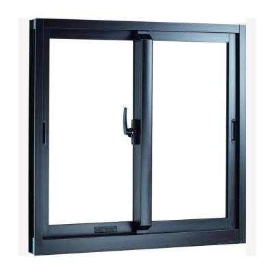 China Custom Nfrc Black Frame Windows Aluminum Horizontal Sliding Window Screen For Balcony for sale