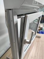 China Upvc White Aluminum Frame Glass Window With Automatic Motor Rolling Shutter for sale