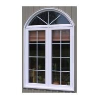 China KDSBuilding Plastic White UPVC Double Glass Window French Style Casement Windows for sale