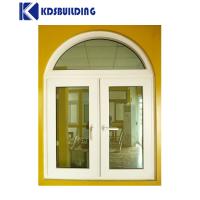 China KDSBuilding Plastic White UPVC Double Glass Window French Style Casement Windows for sale