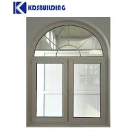 China KDSBuilding Plastic White UPVC Double Glass Window French Style Casement Windows for sale