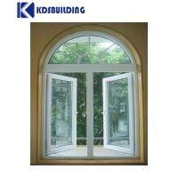 China KDSBuilding Plastic White UPVC Double Glass Window French Style Casement Windows for sale